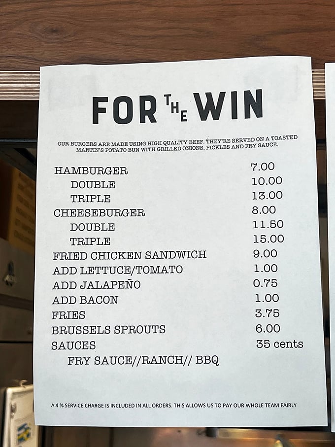 This menu tells you everything you need to know: quality ingredients, simple options, fair practices, and prices that won't make your wallet weep.