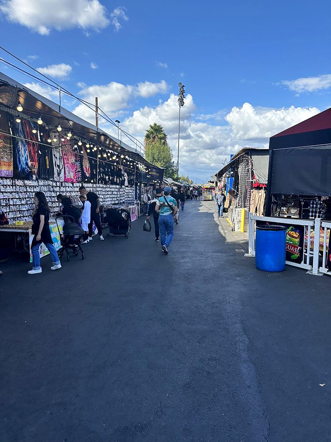 Every aisle tells a story, every table holds potential treasures. It's like an archaeological dig, but with better snacks.