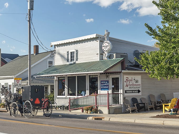 Boyd & Wurthmann Restaurant stands as a testament to simpler times, where homemade pies and hearty meals have been drawing locals and visitors alike for generations.