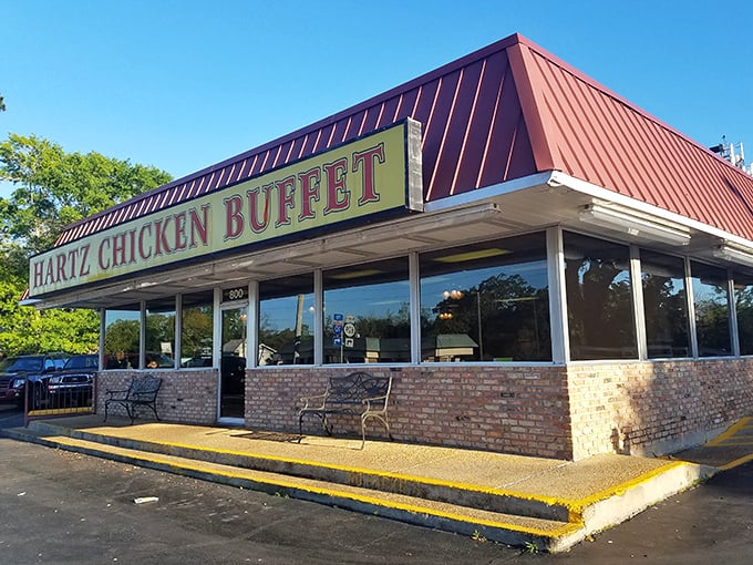 Hartz Chicken Buffet stands as a testament to the timeless truth: sometimes the best Southern comfort comes in a no-frills package.