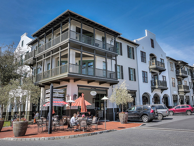 Outdoor dining in Rosemary Beach isn't just about the food&mdash;it's about soaking in that perfect Florida sunshine while pretending you're sophisticated.