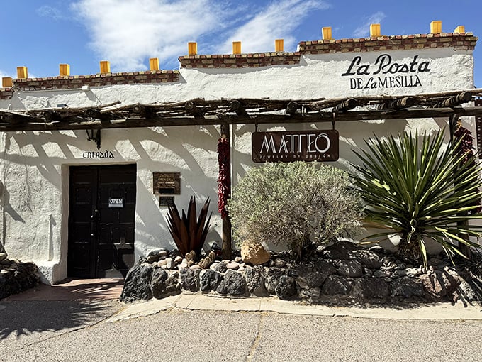 La Posta de Mesilla isn't just a restaurant&mdash;it's a time machine disguised as an adobe building where chile ristras hang like delicious red exclamation points.