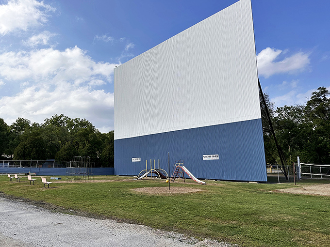 That massive blue and white screen has witnessed thousands of first dates, family outings, and midnight premieres since 1950.