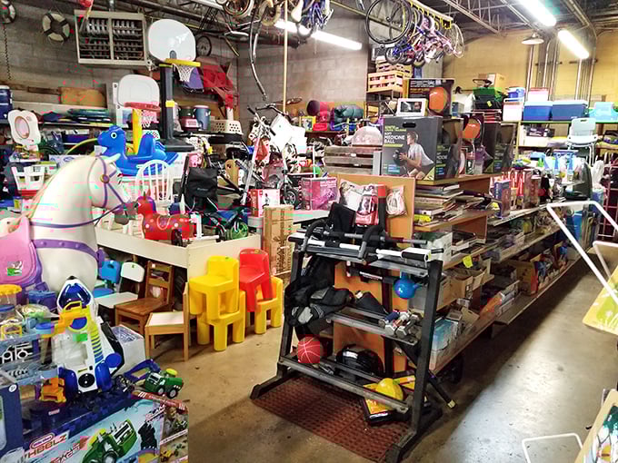 Childhood nostalgia overload! This toy wonderland would make even Marie Kondo throw up her hands and say, "Keep it all&mdash;everything sparks joy here."