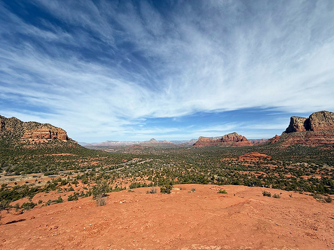 The view that makes you question why you ever waste time indoors. Sedona's landscape unfolds like a painting that refused to be contained.
