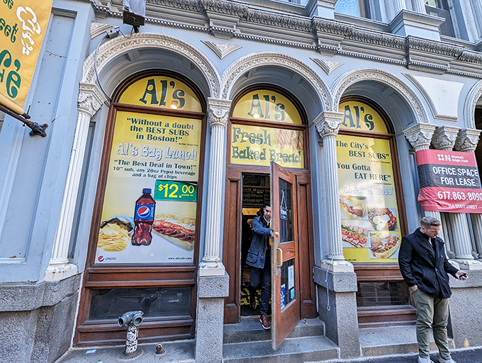 Al's yellow-framed windows boldly proclaim it's "Without a doubt the BEST subs in Boston" &ndash; the kind of confidence that comes from decades of satisfied customers.