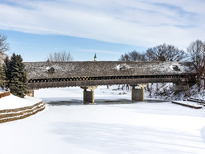 Frankenmuth's covered bridge could convince you that you've accidentally wandered into a German fairy tale.