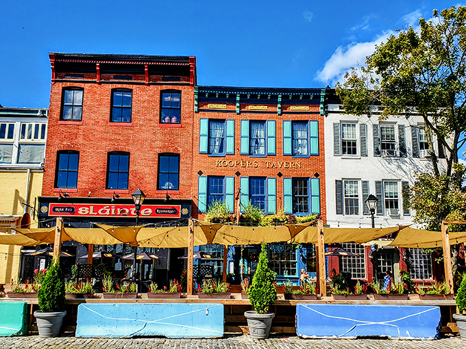 Kooper's colorful fa&ccedil;ade stands proudly among Fells Point's historic charm&mdash;a burger beacon in Baltimore's storied waterfront district.