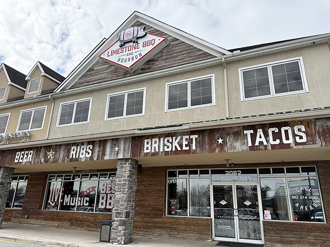 Limestone BBQ and Bourbon (Wilmington): When a place boldly advertises "BEER, RIBS, BRISKET, TACOS" on its facade, it's not making suggestions&mdash;it's giving life advice.