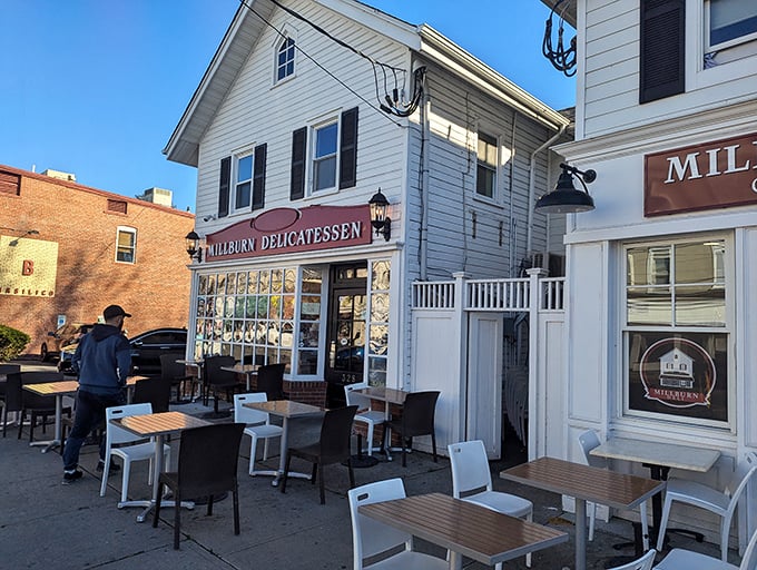 Millburn Deli's charming white clapboard exterior hides a sandwich paradise that feels like eating at your coolest friend's house.