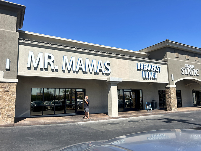 Mr. Mamas (Exterior): No flashy gimmicks, just breakfast greatness. Mr. Mamas proves good food needs no elaborate introduction.