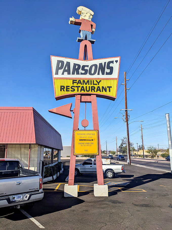 That chef on the sign isn't kidding around! Parson's has been feeding Glendale families with portions that could feed a Little League team.