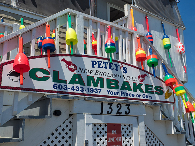 Petey's colorful buoy collection isn't just decoration &ndash; it's a maritime art gallery celebrating what's about to land on your plate.