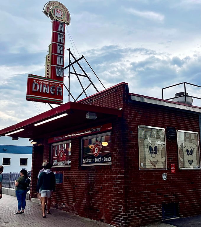The Red Arrow's vintage sign has been pointing Manchester locals toward breakfast bliss for generations.
