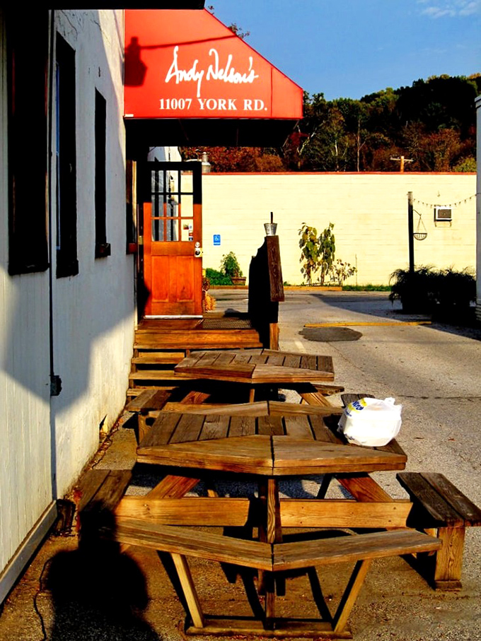 The bright orange awning at Andy Nelson's serves as a beacon for barbecue pilgrims. Follow the smoke signals to meat nirvana.