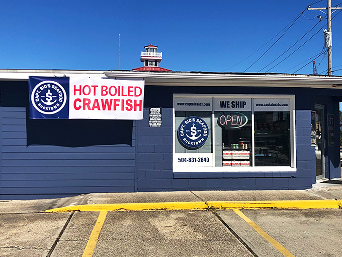 "We Ship" is their promise, but you'll want to eat these perfectly seasoned crawfish right on the spot.