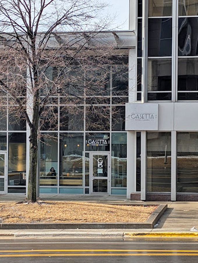 Sunlight streams through Casetta's windows, highlighting what might be the most sophisticated sandwich joint in Wisconsin.