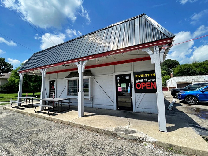 This unassuming white building houses hot dog alchemy that would make any Chicagoan feel right at home in Indiana.
