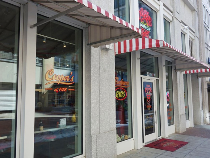 Red awnings and vintage charm &ndash; Cooper's looks like what every BBQ joint aspires to be. Inside, their chicken proves they're masters of multiple crafts.