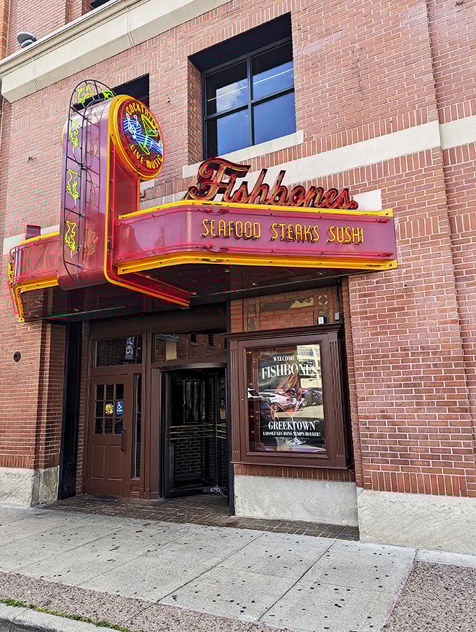 That marquee isn't just a sign – it's a beacon of hope for anyone craving Cajun seafood in the heart of Greektown.