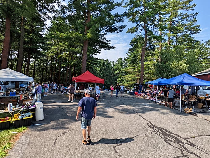 The parking lot tells the story&mdash;when Grafton Flea is hopping, Massachusetts treasure hunters are out in full force.