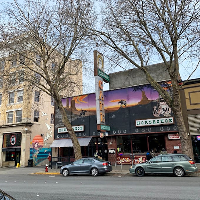 Downtown Bellingham's legendary Horseshoe&mdash;where the breakfast crowd spans college kids to fishermen with stories to tell.