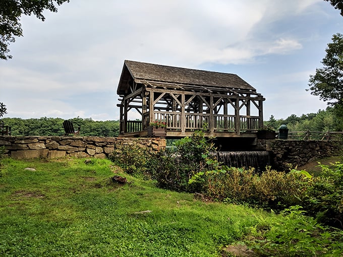 This picturesque wooden bridge at Moore State Park could convince anyone that they've stumbled into a Norman Rockwell painting.