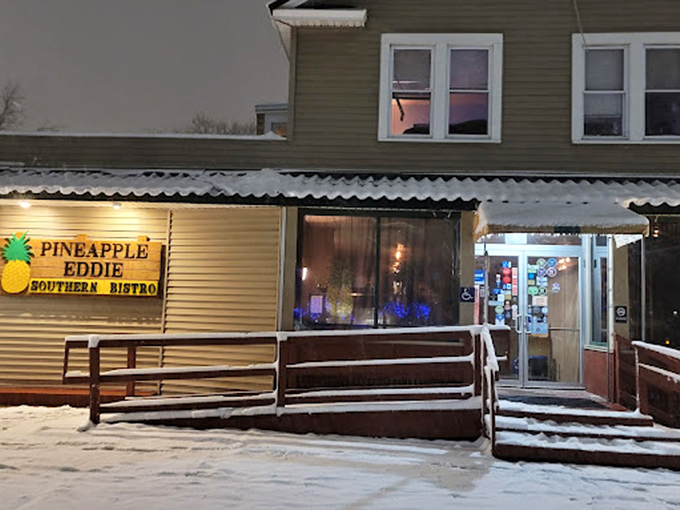 Pineapple Eddie Southern Bistro (Erie): "That cheerful pineapple sign promises Southern sunshine on a plate. Comfort food that hugs you back!" 
