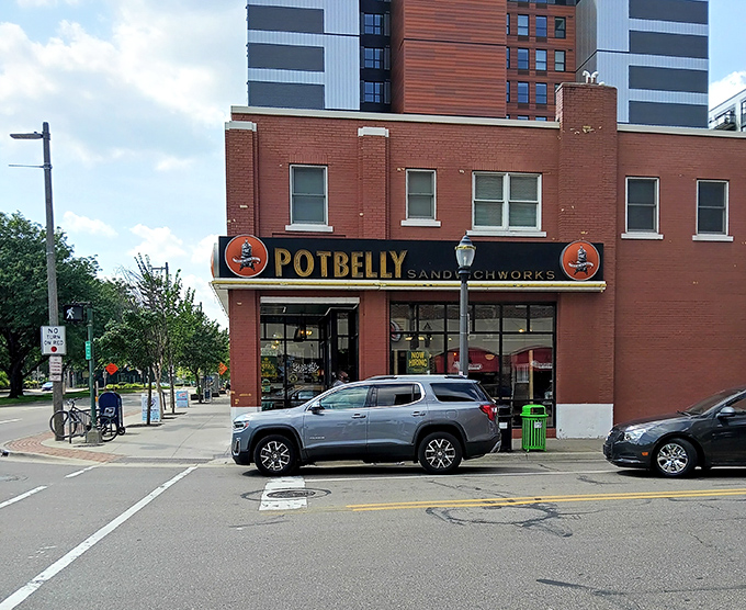 That classic brick facade isn't just architecture &ndash; it's the gateway to a sandwich experience that makes fast food weep with inadequacy.
