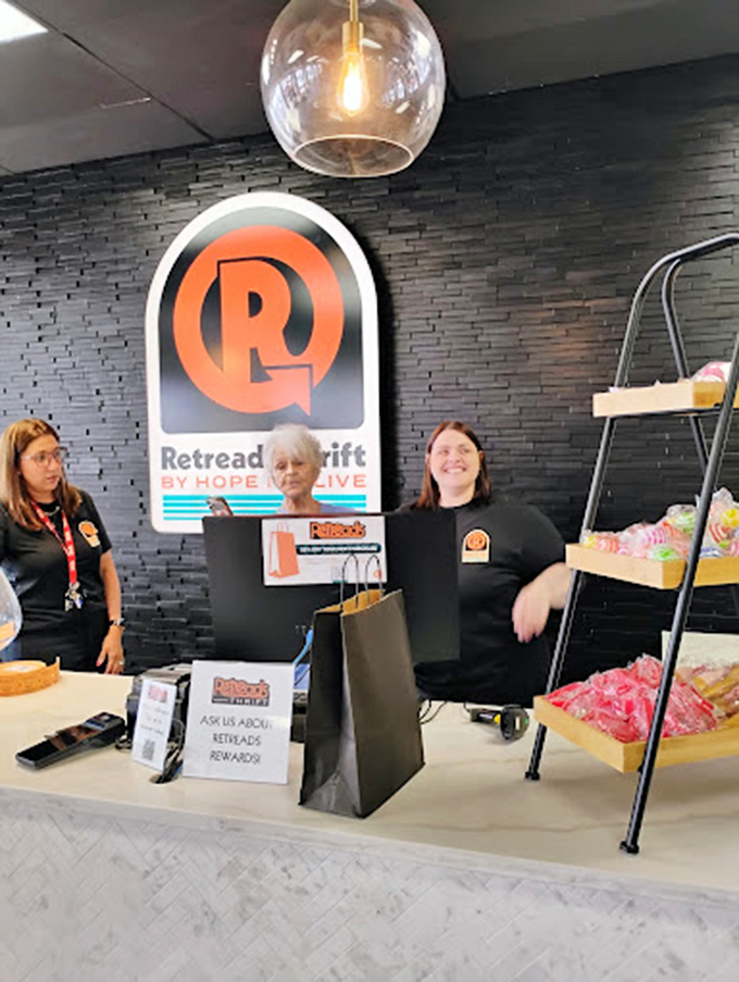 Mission with style! Retreads' modern interior and friendly staff turn thrift shopping into a boutique experience that feeds both your wardrobe and your soul.