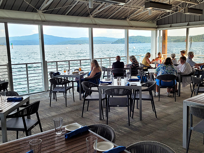 Dining with a rippling backdrop of Idaho's finest lake views. The Cedars proves everything tastes better when floating!