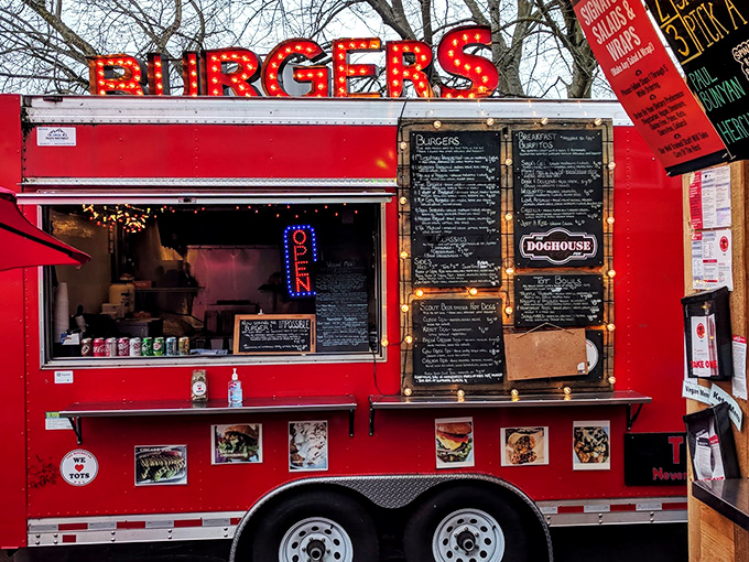 Portland's answer to the eternal question: "How many toppings can one hot dog structurally support before physics intervenes?"