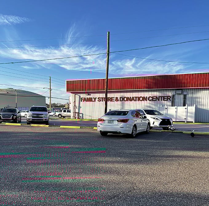 Against Florida's blue skies, this St. Petersburg thrift store beckons with promises of unexpected finds.