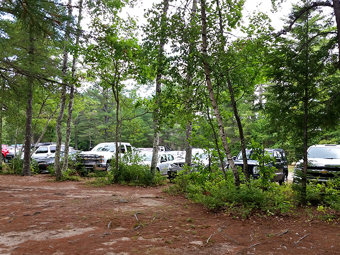 The parking area might not look fancy, but that's exactly why Wentworth stays blissfully under the radar!