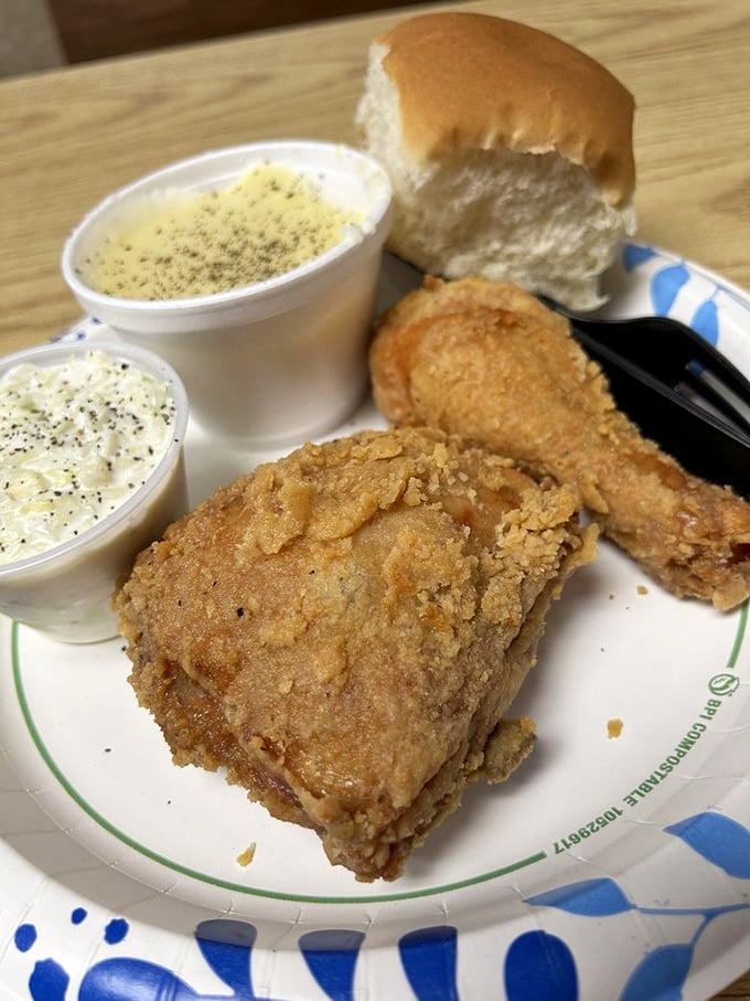 Golden-brown perfection meets cloud-like mashed potatoes. This isn't just chicken; it's edible proof that simplicity, when done right, is the ultimate sophistication.