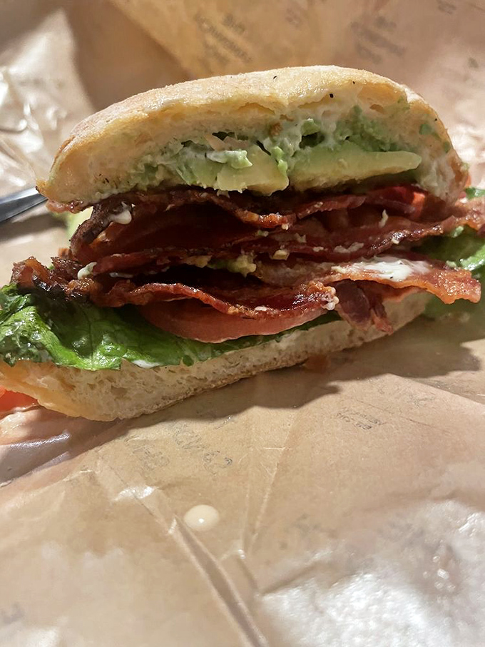 Behold the BLT with avocado&mdash;where crispy bacon and creamy green goodness create the kind of harmony that would make a choir director weep.