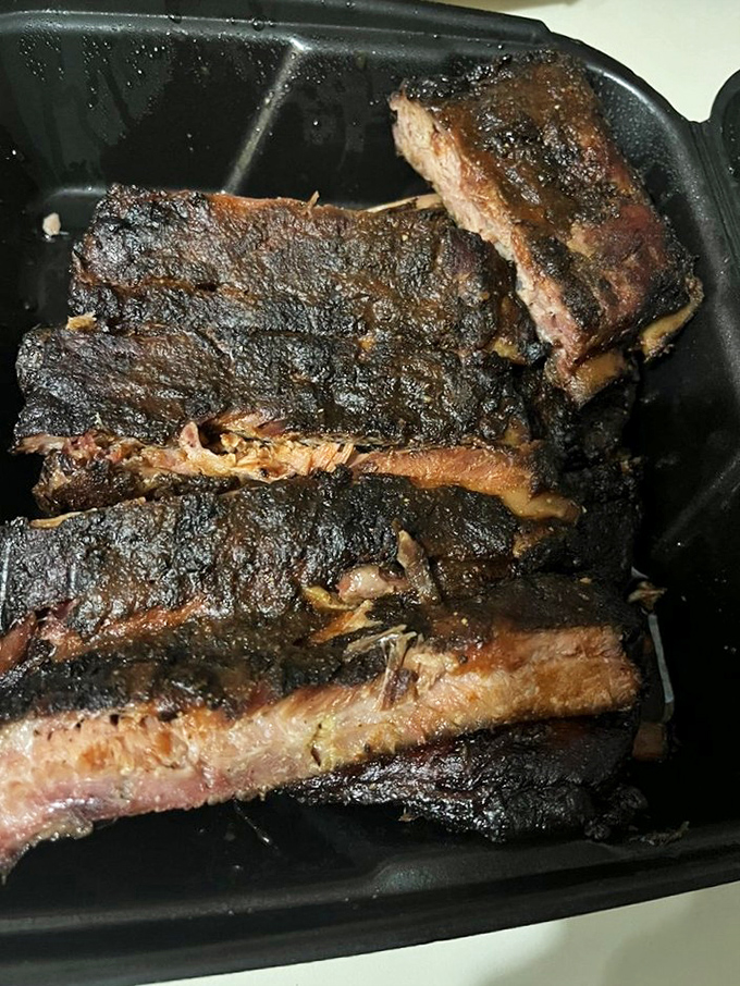 Behold the beef ribs&mdash;nature's way of saying "I love you." That bark, that smoke ring, that glistening perfection makes vegetarians question their life choices. 