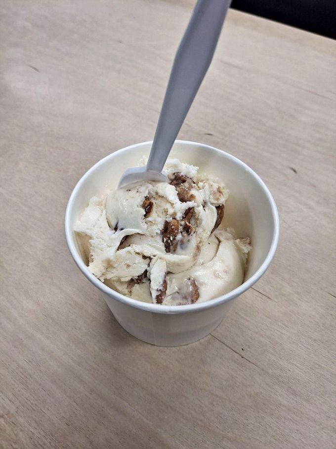 Cookies and cream nestled in a freshly-made waffle bowl &ndash; proof that aliens have mastered the art of earthly indulgence. The crispy edges are non-negotiable. 