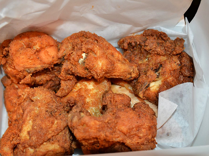 Golden-brown perfection in a box&mdash;this isn't just fried chicken, it's an edible love letter to simplicity and flavor. 