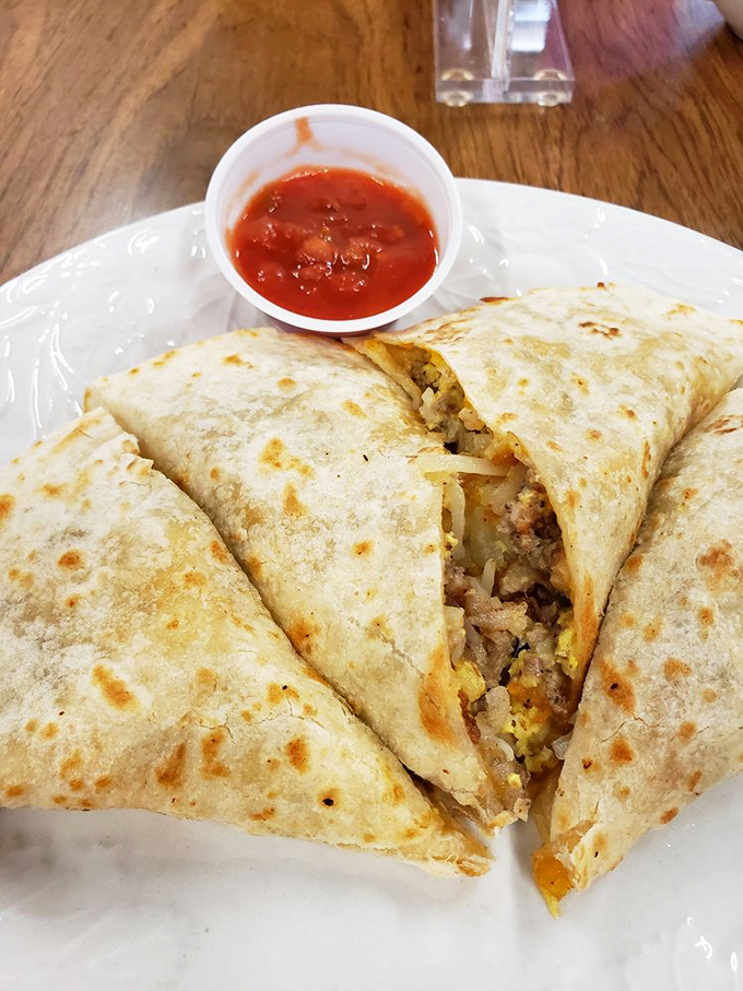 This breakfast quesadilla isn't just playing in the breakfast big leagues; it's batting cleanup and hitting home runs of flavor with every bite.