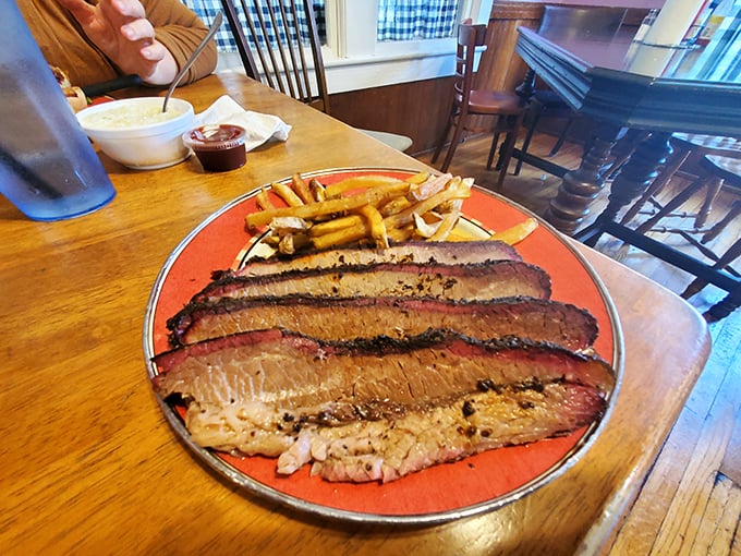 Brisket that doesn't need Instagram filters&mdash;those smoke rings are nature's way of saying "patience pays off" in the barbecue world.