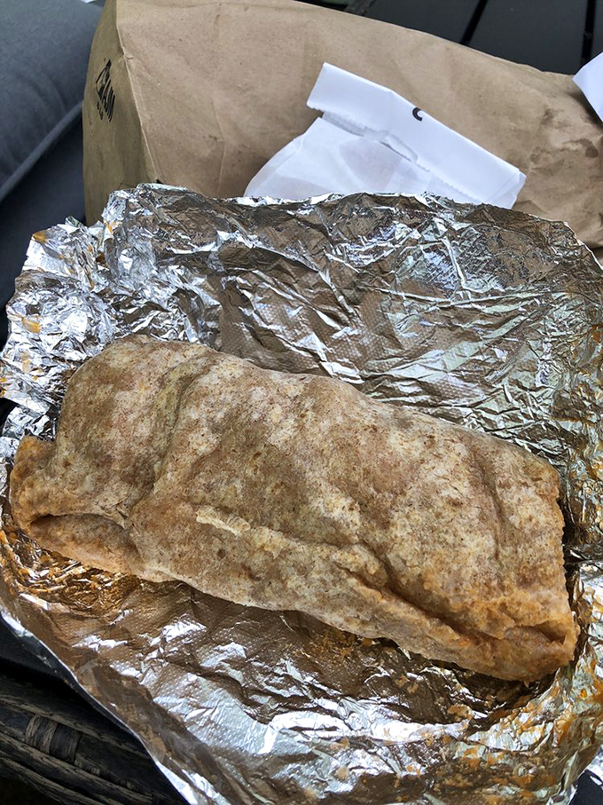 Wrapped like a silver-lined gift from the food gods, this burrito promises the kind of satisfaction that makes traffic on the 101 worthwhile.