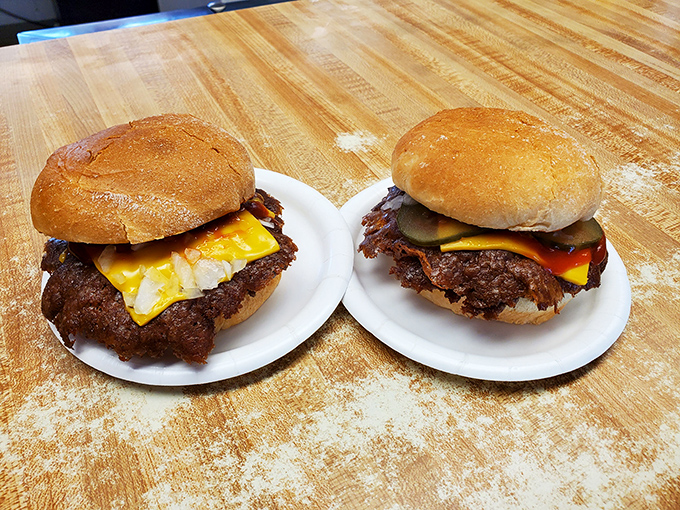 These aren't just cheeseburgers; they're edible artifacts from an era when crispy edges and melty cheese were considered national treasures.