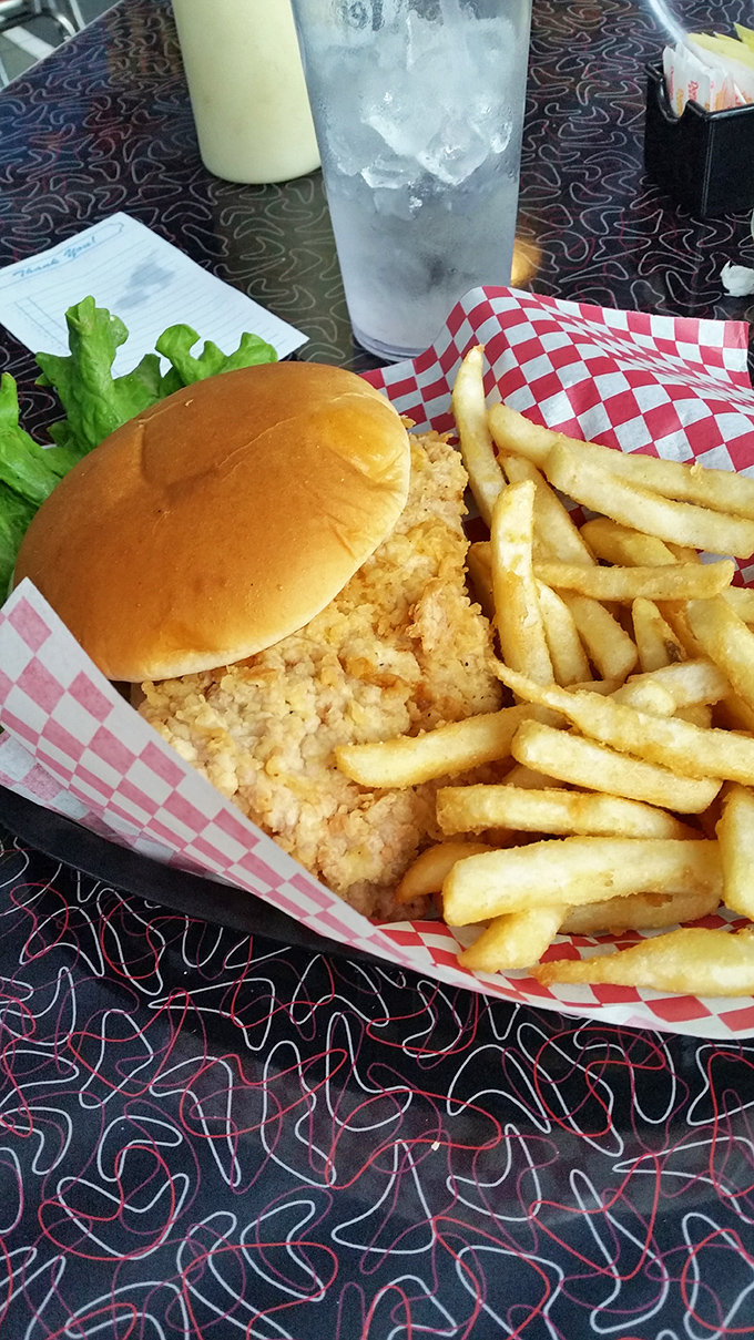 This crispy sandwich doesn't need a boarding pass to travel straight to your taste buds&mdash;first-class comfort food with no layovers.