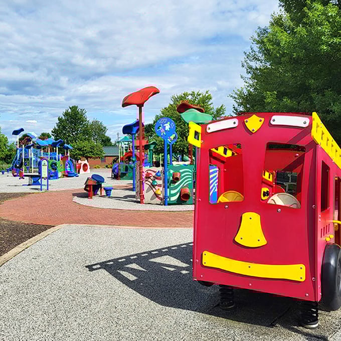 Childhood joy comes standard at this rainbow-hued playground. Parents, bring coffee&mdash;you'll be here longer than planned while the kids discover every colorful corner.