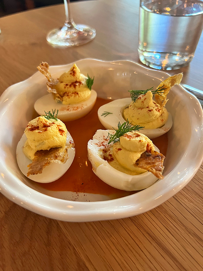 These aren't just deviled eggs—they're time machines to every perfect family gathering you've ever attended, but with an upgrade your grandmother would approve of.