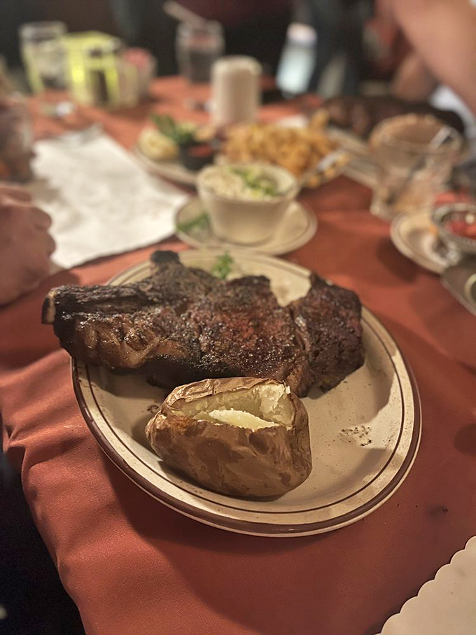 This isn't just a steak; it's a declaration of love to red oak smoke&mdash;perfectly charred exterior giving way to a juicy interior that makes vegetarians question their life choices.