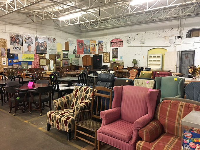 A sea of seating possibilities where every chair has a story&mdash;and possibly someone else's dinner stains from 1974.
