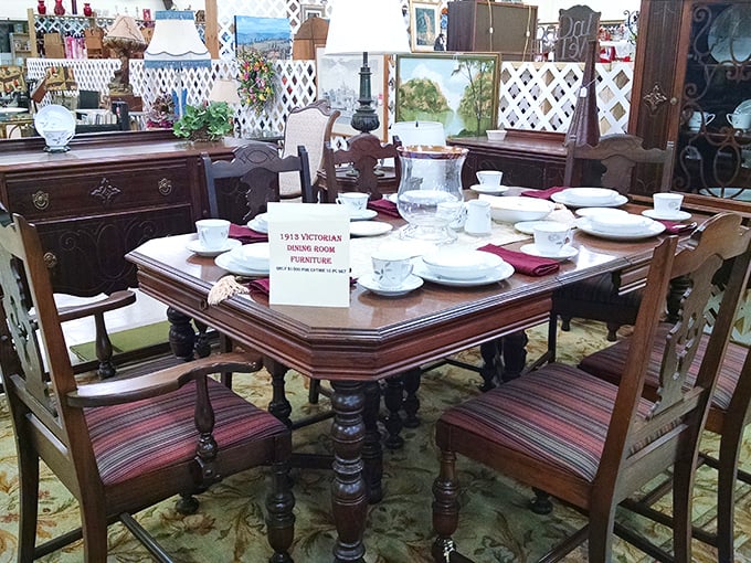 This 1913 Victorian dining set isn't waiting for dinner guests&mdash;it's waiting for you to imagine the century of family stories it could tell.