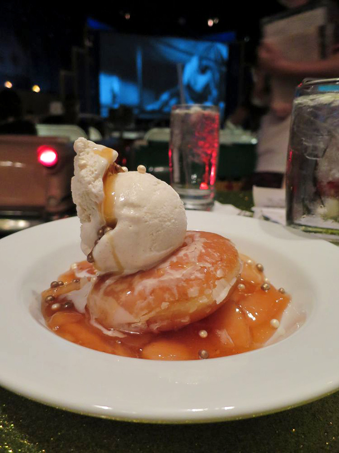 This isn't just dessert&mdash;it's a sweet UFO landing on your taste buds. Warm glazed donut, cool ice cream, and caramel sauce creating perfect harmony.
